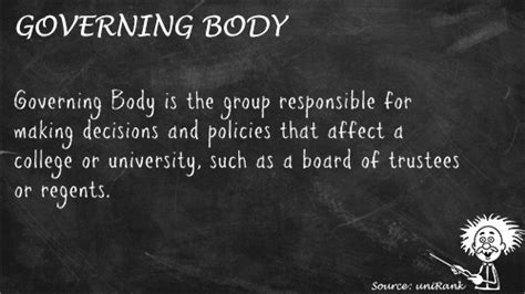 Governing Body Glossary Definition
