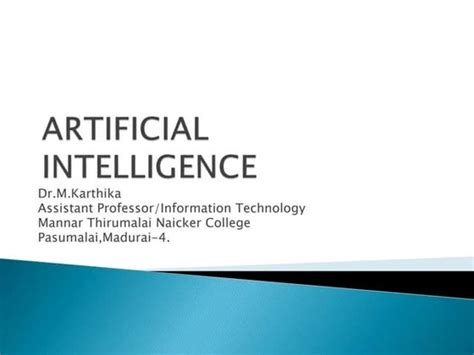 Artificial Intelligence Ai Topics History And Overview Ppt