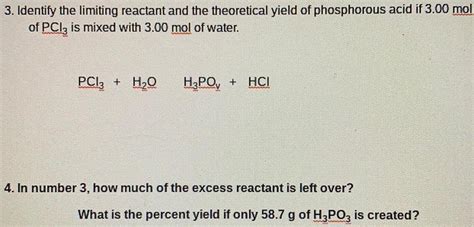 Excess Reactant