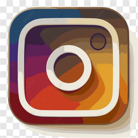 다양한 색상의 인스타그램 아이콘 벡터 흰색 배경에 인그램의 단순한 다채로운 아이콘 그림자 없음 작은 프레임 중앙 Png 일러스트 및 벡터 에 대한 무료 다운로드