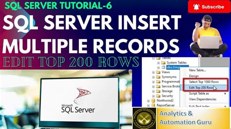6 Sql Edit Top 200 Rows Top 200 Rows In Sql Sql Server Editing