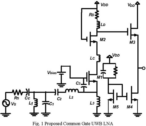 figure 1 from design of low noise amplifier in common gate