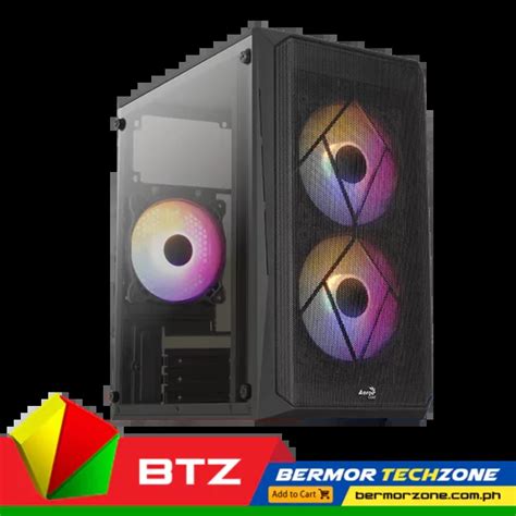 Aerocool Cs 107 Mini Tower With 3 Frgb Fans Pc Case Bermor Techzone