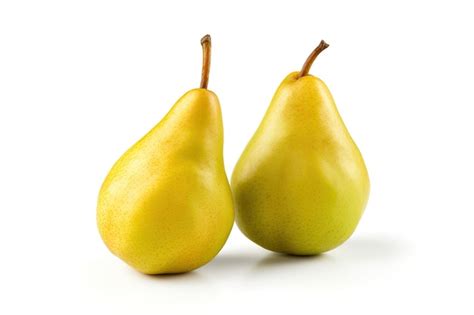 Premium Vector Two Pears One Of Which Is Yellow