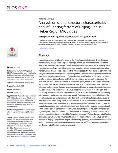 Pdf Analysis On Spatial Structure Characteristics And Influencing