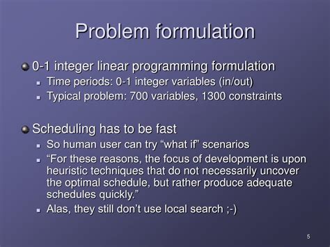 Ppt Adaptive Problem Solving For Large Scale Scheduling Problems A