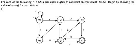 Solved 4 Nfsm And Dfsm 13pt Convert The First Nfsm