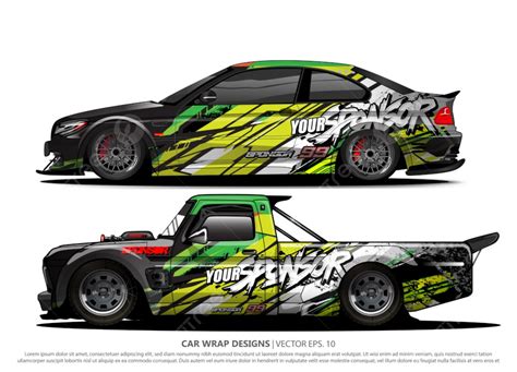 Car Wrap Decal Design Vector Modern Sport Rally Png And Vector With