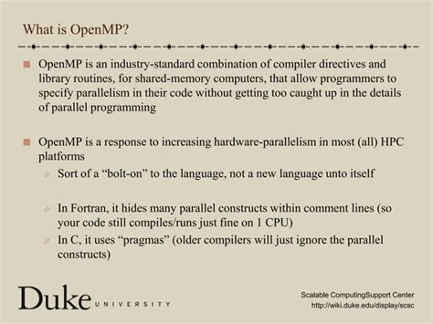Intro To Openmp Ppt