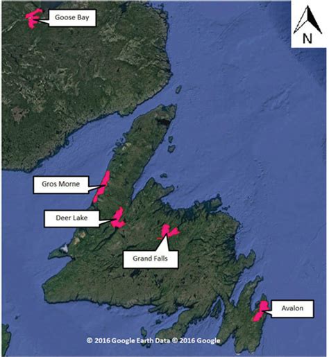 Figure Five Representative Pilot Sites Of Newfoundland And Labrador Download Scientific