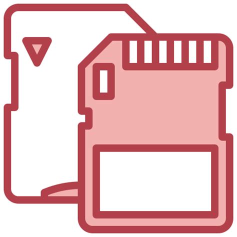 Memory Card Surang Red Icon Memory Card Surang Red Icon