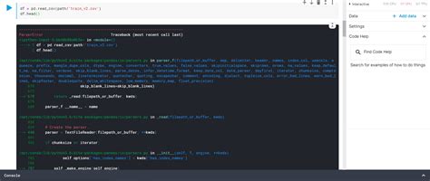 Error Tokenizing Data C Error Calling Readnbytes On Source Failed Try Enginepython