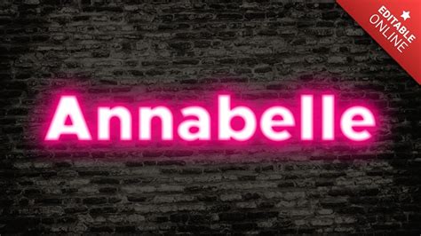 Annabelle Glow Pink Text Effect Generator