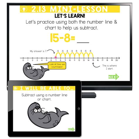 Lucky To Learn Math Subtract With Tools Lesson 213 Teaching Slides Lucky Little Learners