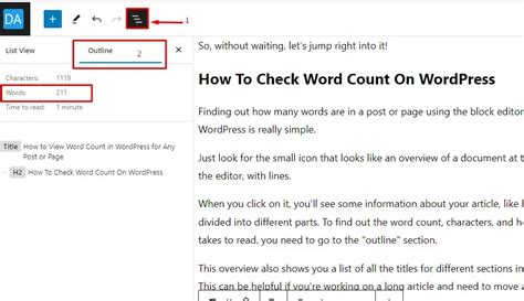 How To View Wordpress Word Count