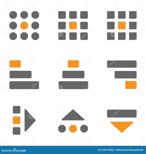 Web Menu Navigation Line White Icons Set On Black Cartoon Vector 54845361