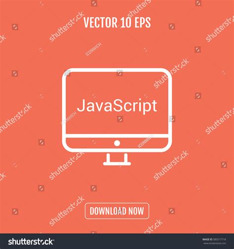 Mono Lines Simple Display Java Script Royalty Free Stock Vector
