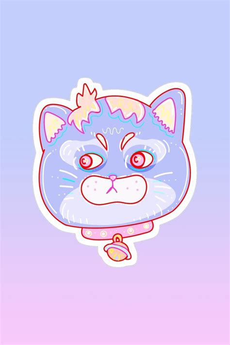 Kawaii British Shorthair Sticker Cute Cat Blob Design