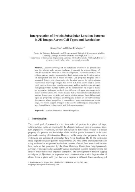 pdf interpretation of protein subcellular location patterns in 3d