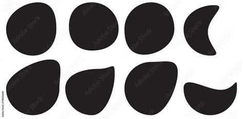 Organic Amoeba Blob Shape Abstract Green Color With Line Vector Illustration Isolated On