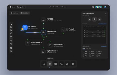 Cisco Network Simulator Redesign Dashboard Design Ui Design Course App Design Inspiration