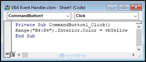 How To Use Vba Event Handler 5 Relevant Examples