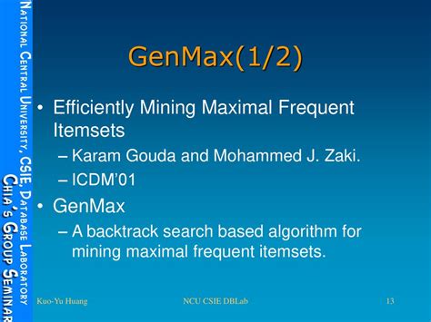 the concept of maximal frequent itemsets ppt download