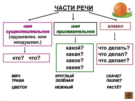 Схема части речи 2 класс