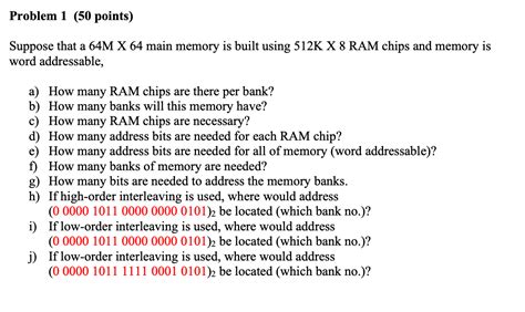Solved Suppose That A M X Main Memory Is Built Using Chegg Com