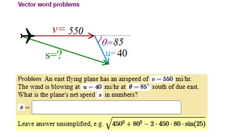 Solved Vector Word Problemsproblem An ﻿east Flying Plane Has