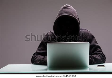 Hackers Programmer Using Computer Laptop Hack Stock Photo 664160380