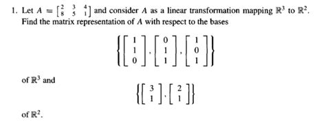 solved i let a [ 1] and consider a as a linear