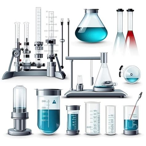 Premium Vector Realistic Vector Lab Instruments On White Background