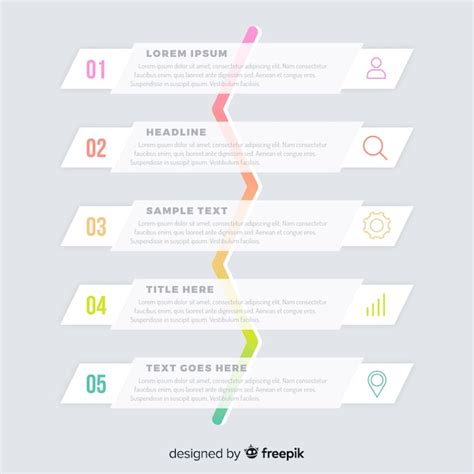 타임 라인 전문 인포 그래픽 무료 벡터