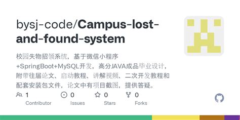 Github Bysj Code Campus Lost And Found System Springboot Mysql Java
