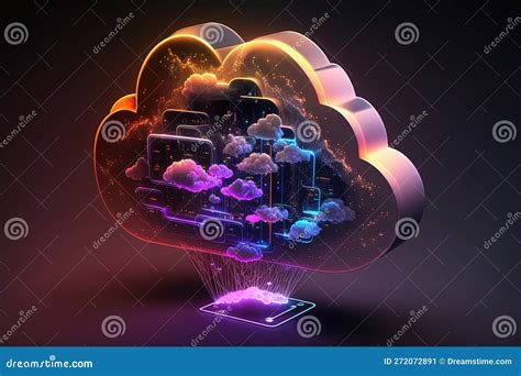Abstract Cloud Storage Computing Advanced Artificial Intelligence