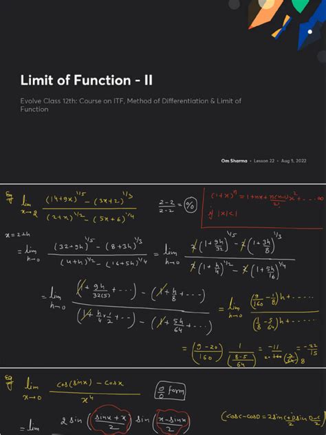 Limit Of Function Ii With Anno Pdf