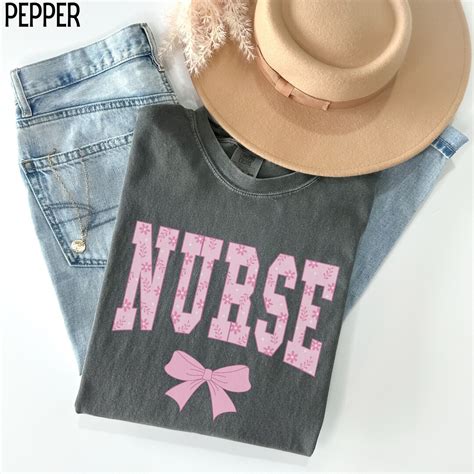 Comfort Colors® Nurse Shirt Pink Coquette Nurse Tshirt New Nurse T