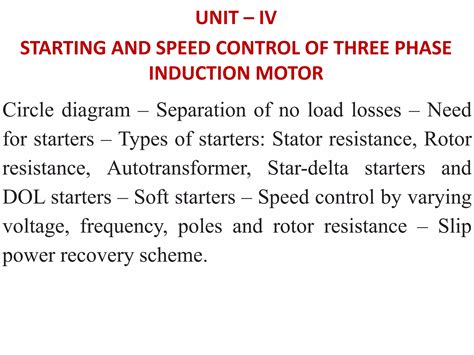 Starting And Speed Control Of Three Phase Induction Motor Pptx