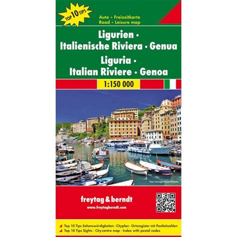 Italy Liguria Italian Riviera Genoa Road Map With Top 10 Tourist Tips