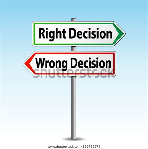 Vector Illustration Right Wrong Decision Arrows Stock Vector Royalty Free 183788873 Shutterstock