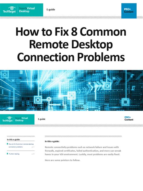 How To Fix 8 Common Remote Desktop Connection Problems Pdf Domain