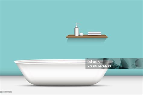 샤워 욕조 인테리어 디자인과 장식 미술 벡터 삽화 0명에 대한 스톡 벡터 아트 및 기타 이미지 0명 3차원 형태 개수대 Istock