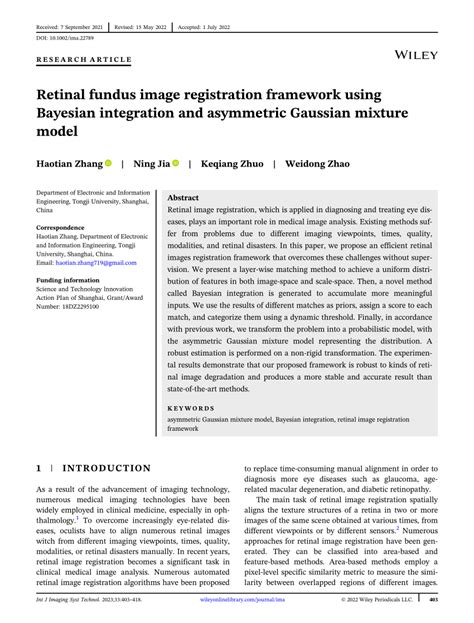 Retinal Fundus Image Registration Framework Using Bayesian Integration And Asymmetric Gaussian