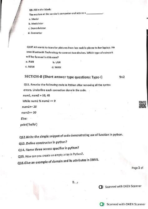 Jkbose Class 12th Model Question Paper 2025 For Computer Science Jk Board Class 12 Computer