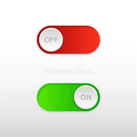 Switch Button Or Turn On Turn Off Power Stock Vector Illustration Of