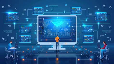 Global Network And Data Visualization Stock Illustration Illustration Of World Information