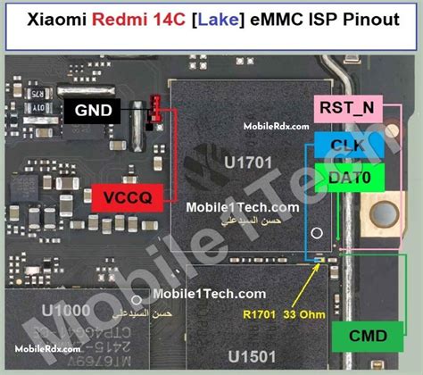 Xiaomi Redmi C Emmc Isp Pinout Test Point