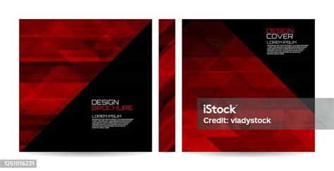 빨간색 줄무늬가 겹치는 대각선 삼각형이 있는 브로셔 템플릿입니다 잡지 포스터 책 프리젠 테이션 광고 텍스트 디자인 표지 디자인에 대한 스톡 벡터 아트 및 기타 이미지