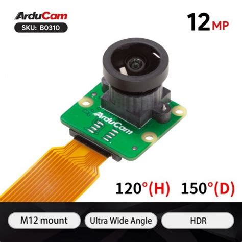 Buy Arducam B0310 12mp Imx708 Hdr 120° Wide Angle Camera Module With M12 Lens For Raspberry Pi